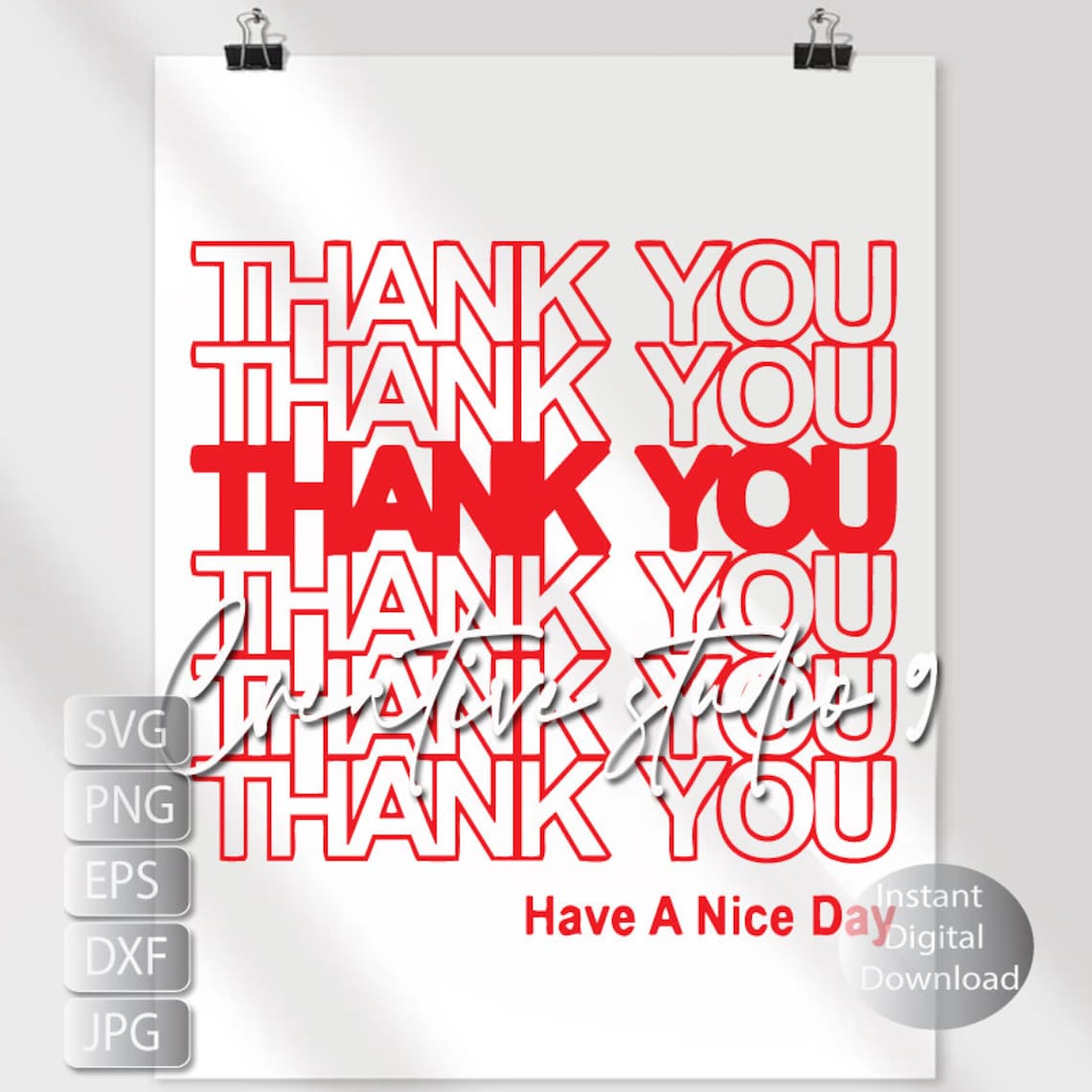 Thank You , Have a Nice Day Svg, Png, Dxf, Eps, Jpg |good Vibes Svg ...