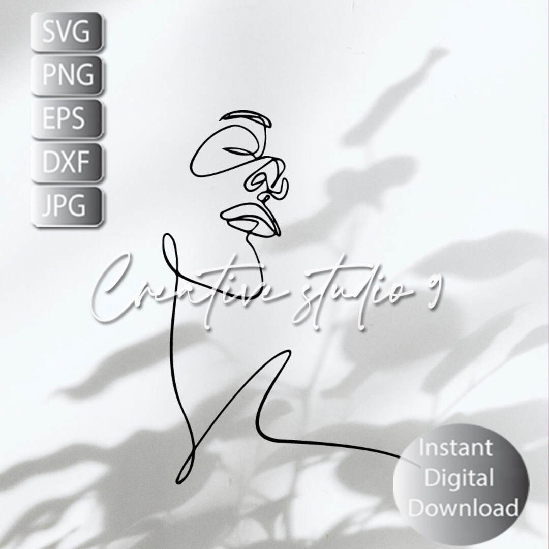 Abstract Minimalist Woman Svg, Png, Eps, Dxf, Jpg , Minimalist Line Art ...