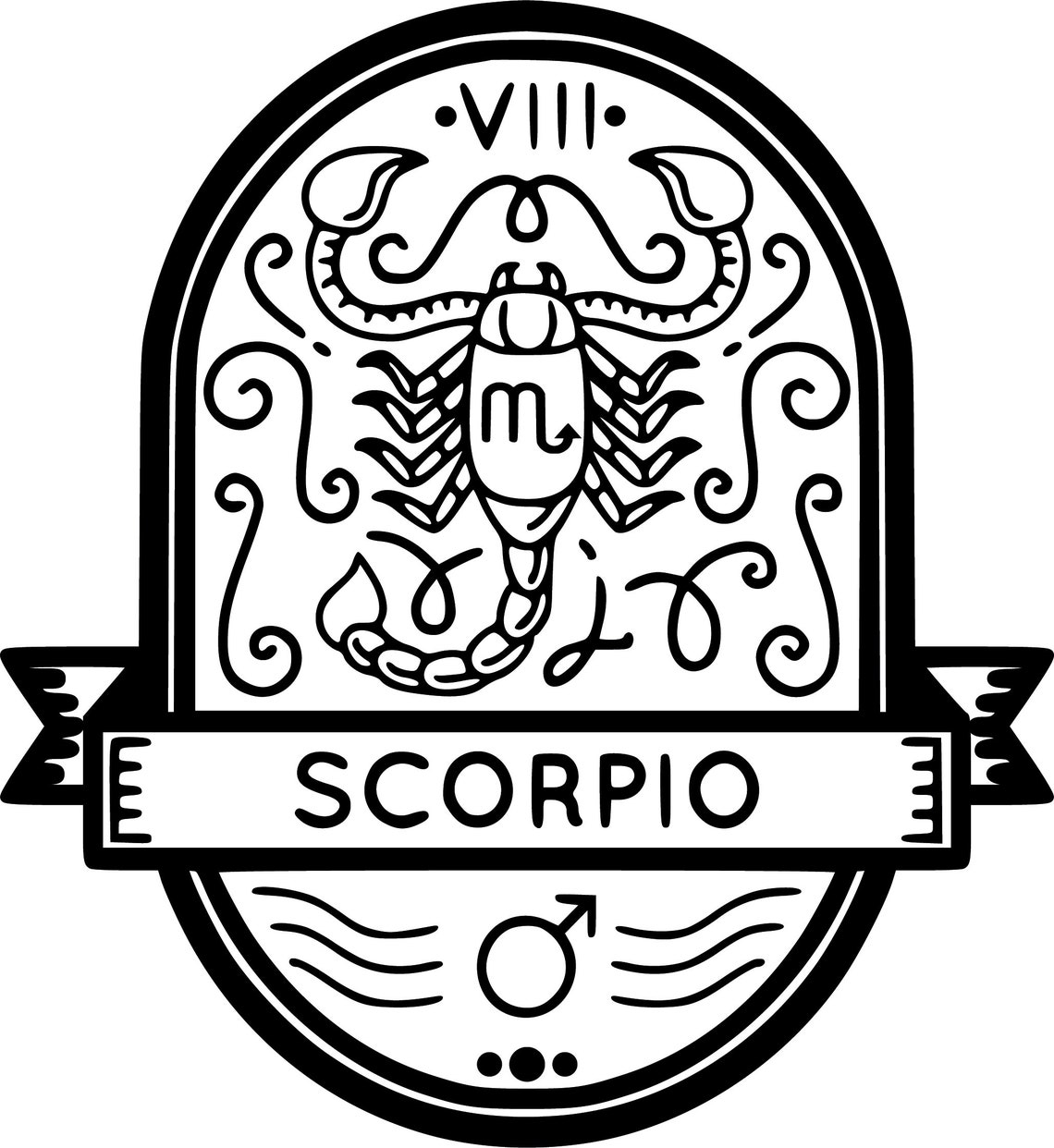 Scorpio Svg Png Eps Printable Design Instant Download - Etsy