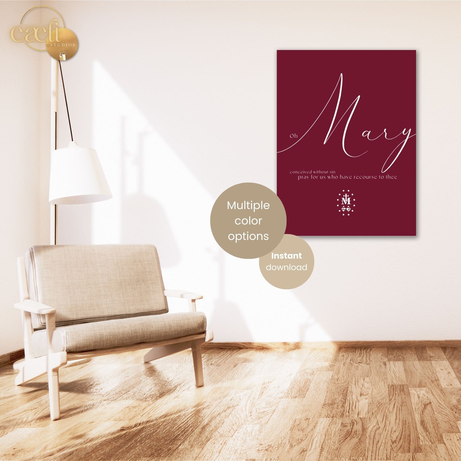 Immaculate Conception Wall Art Miraculous Medal Catholic Mother Mary ...