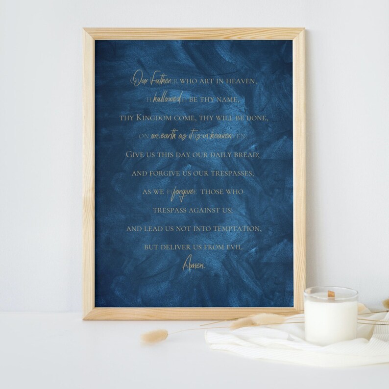 The Lords Prayer Our Father Traditional Catholic Wall Art - Etsy