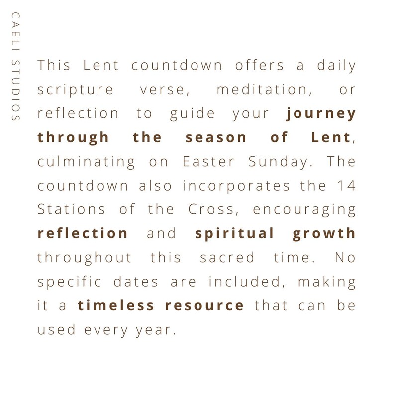 Christian Lent Countdown Printable Cards 48-day Faith-filled Lent ...