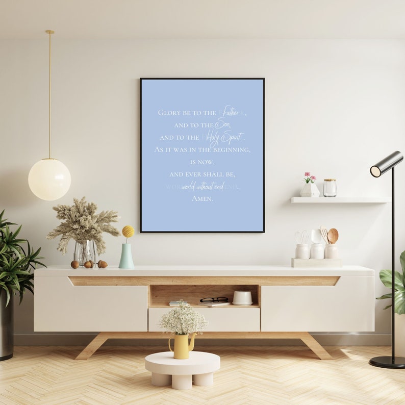 Glory Be Catholic Prayer Card Catholic Wall Art Scripture Digital Art ...