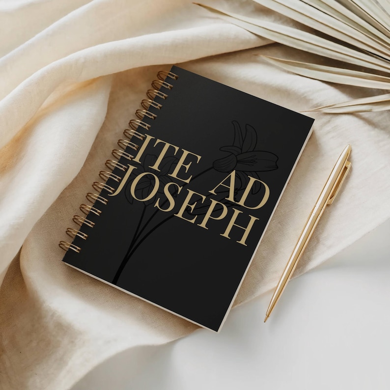 Ite Ad Joseph Black Notebook Catholic Journal With White or Gold Text ...
