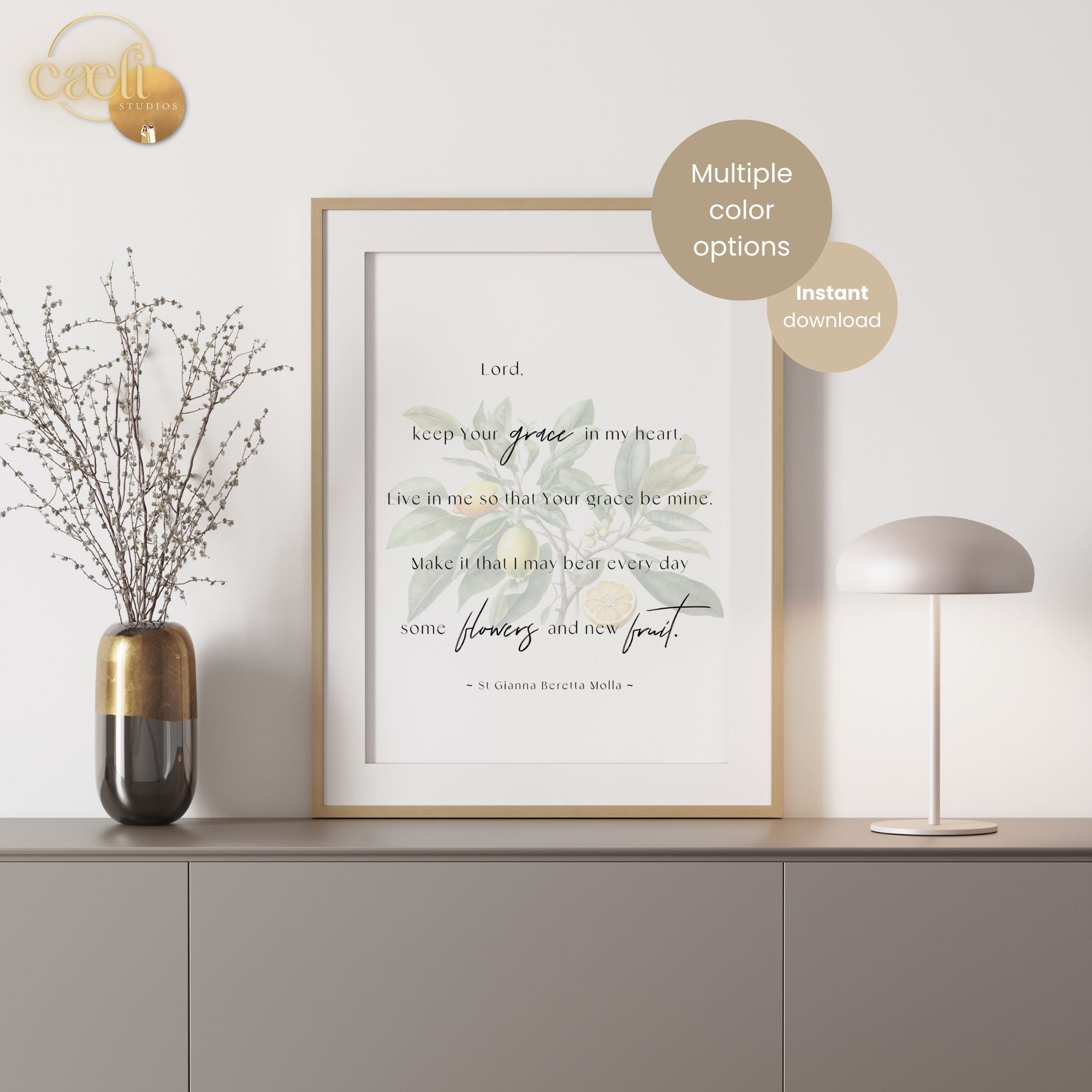 St Gianna Beretta Molla Printable Wall Art Catholic Home Decor Saint ...