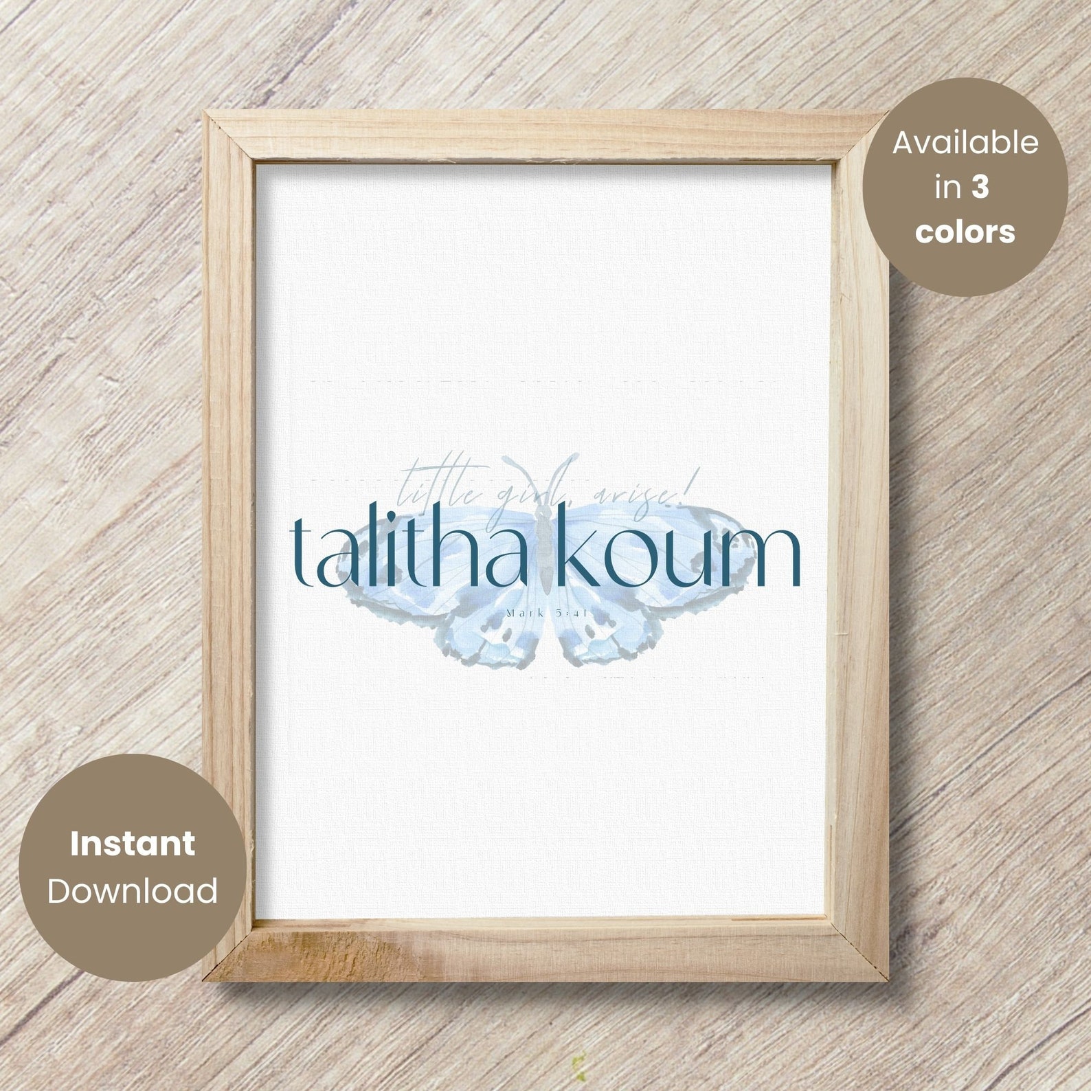 Talitha Koum (little Girl Arise) Christian Faith Wall Decor Scripture ...