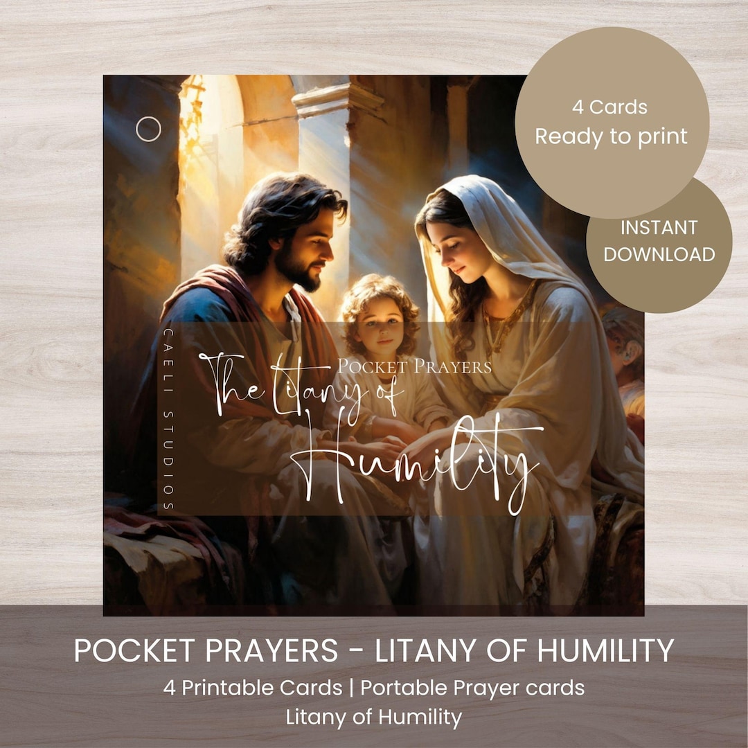 Printable Litany of Humility Booklet Digital Catholic Prayer Guide ...