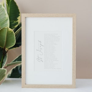 Litany Prayer Catholic 3 Piece Wall Art Sacred Heart Saint Joseph ...