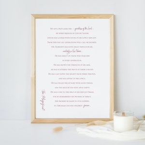 Magnificat Prayer Catholic Wall Art Christian Wall Decor - Etsy