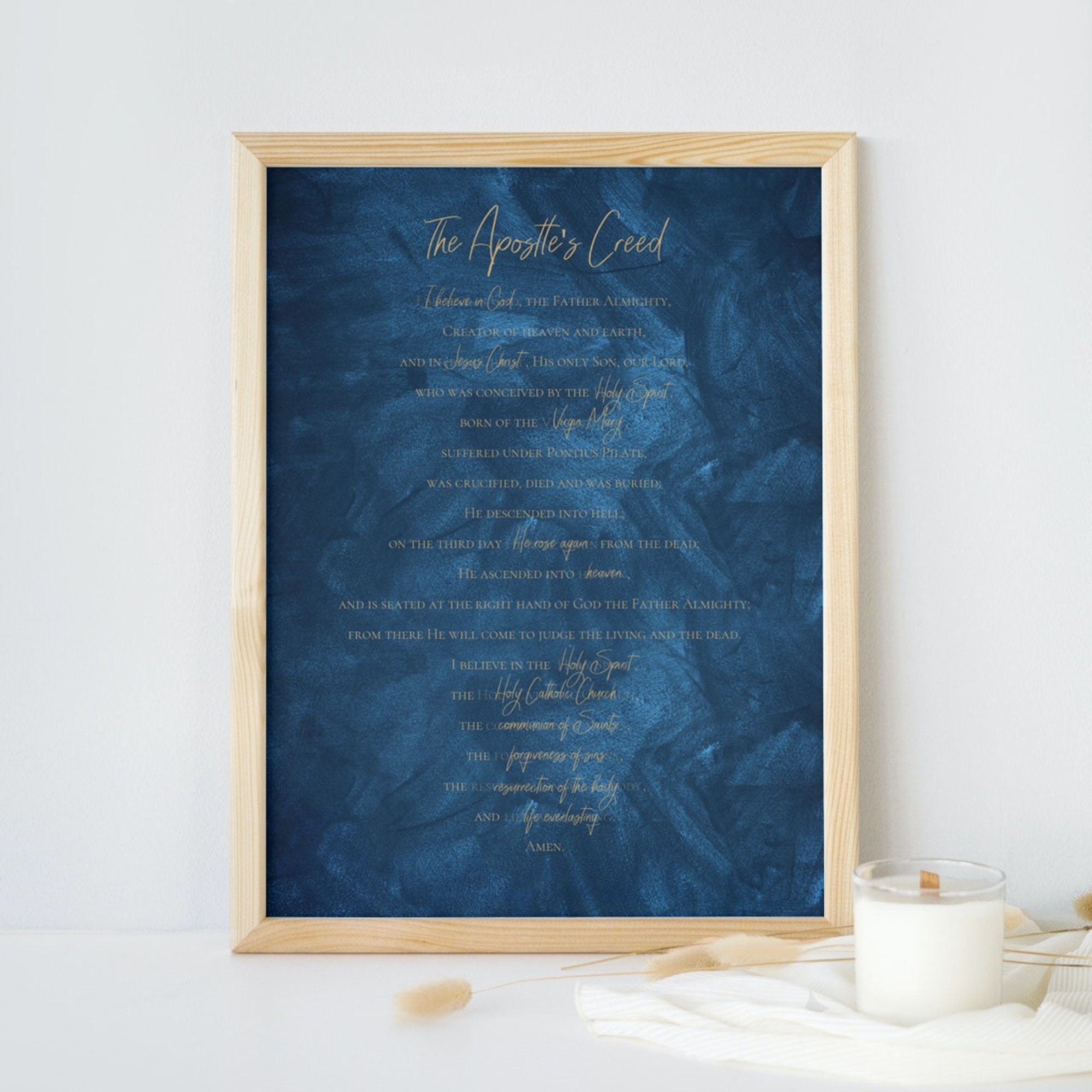 Apostle's Creed Prayer Christian Wall Art I Believe Prayer - Etsy