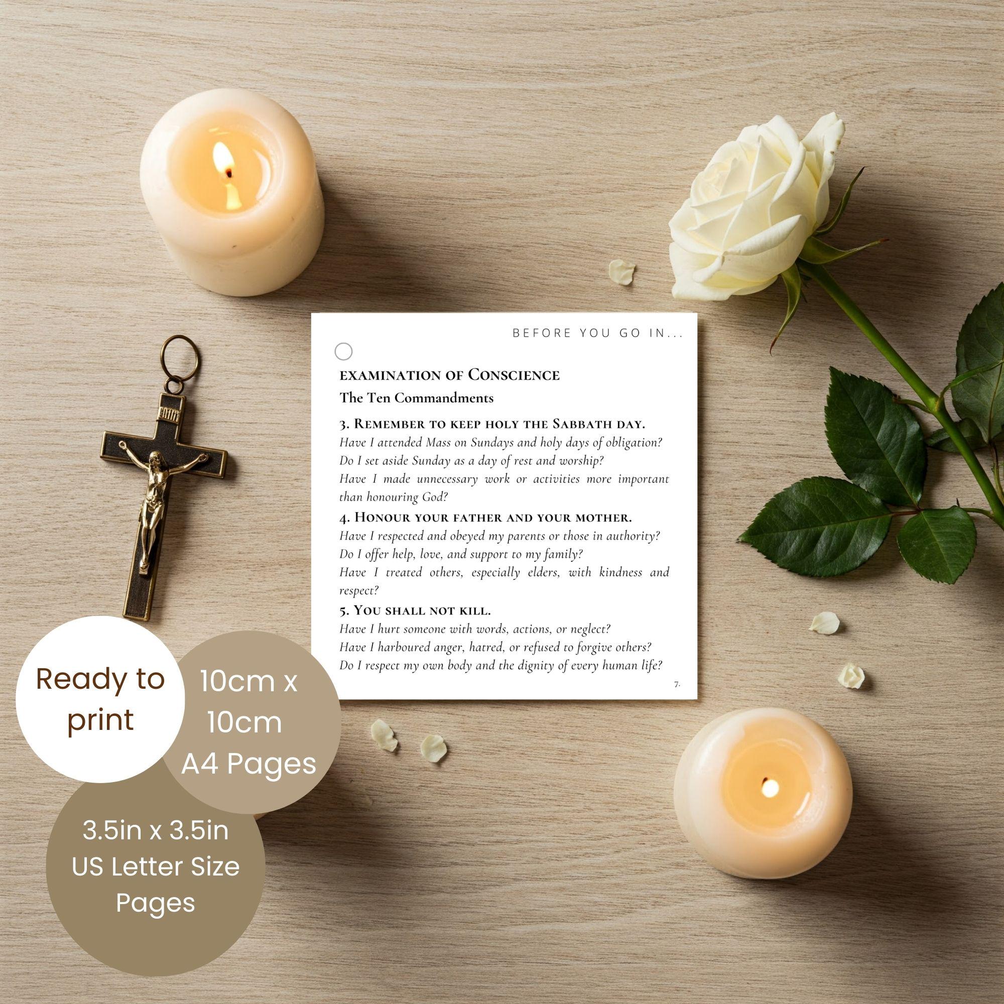Confession Printable Guide Sacrament of Reconciliation Digital Catholic ...