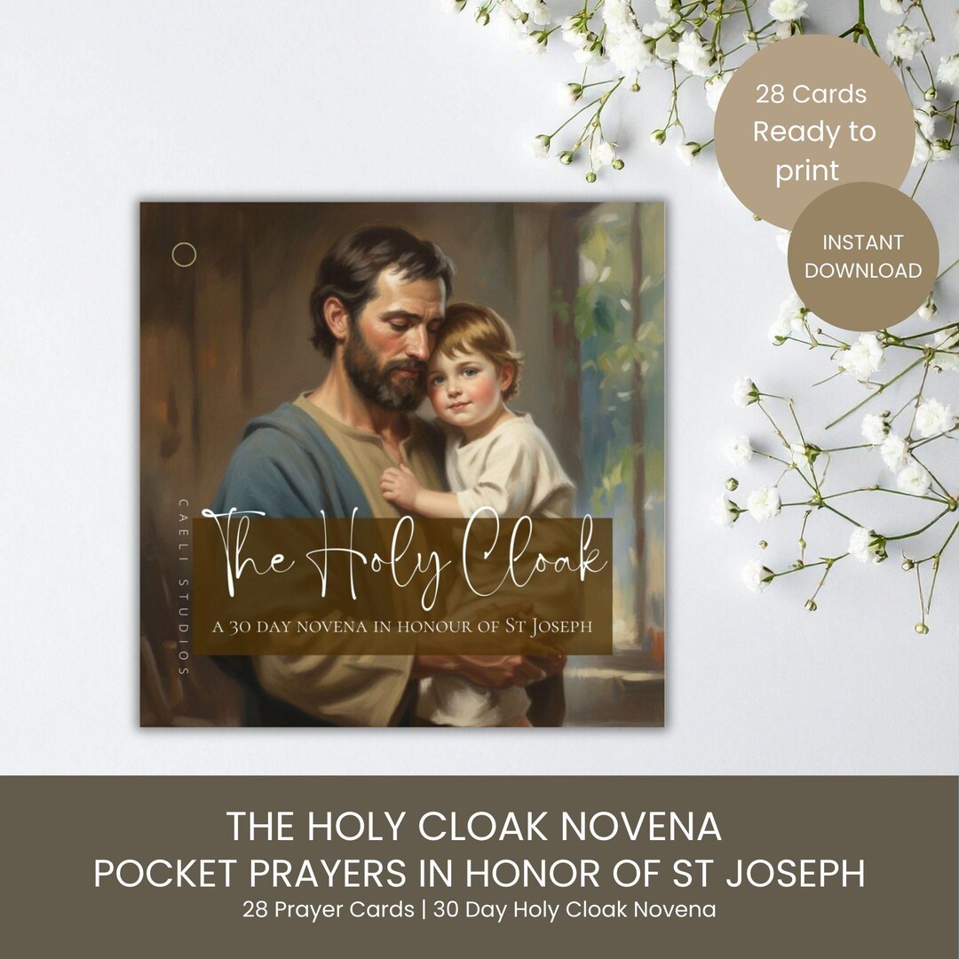 Holy Cloak Novena Printable Prayer Booklet St Joseph 30 Day Digital ...