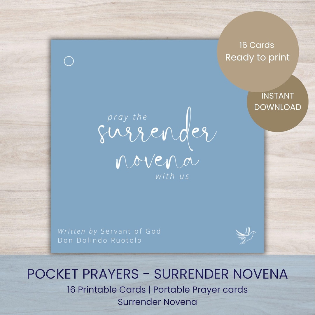Surrender Novena Printable Prayer Booklet 9-day Digital Catholic Novena ...