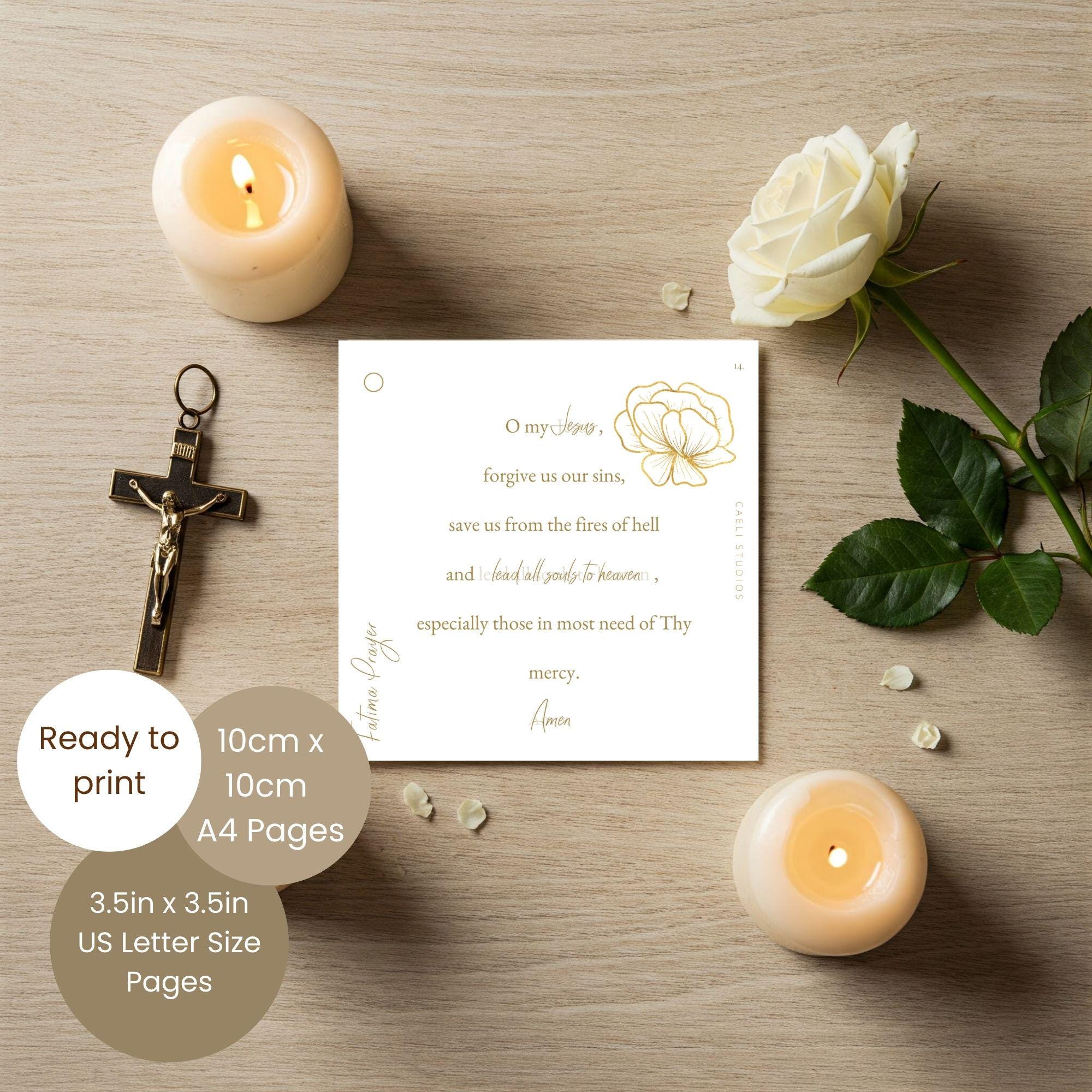 Rosary Prayer Cards How to Pray the Rosary Printable Booklet Catholic ...