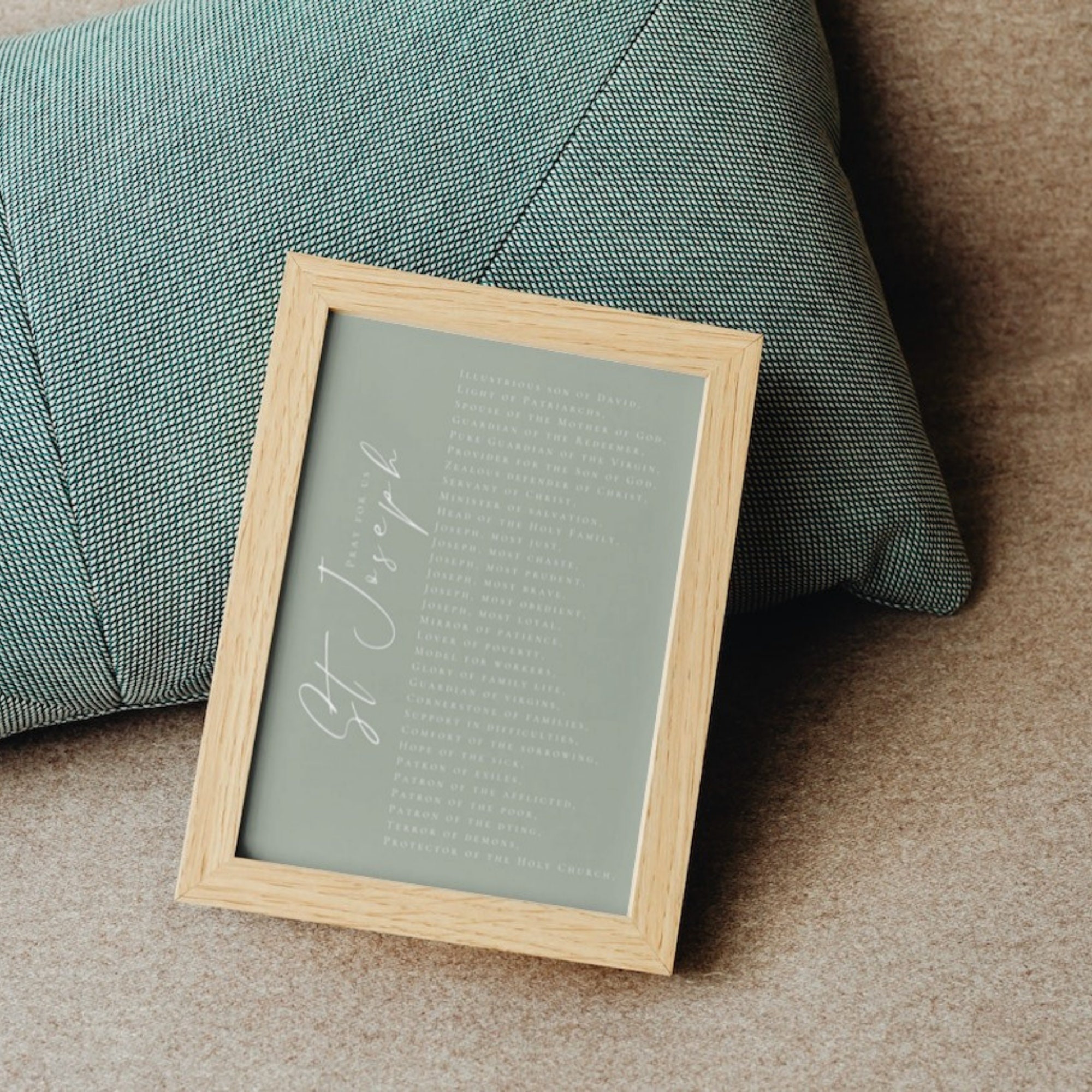 Litany Prayer Catholic 3 Piece Wall Art Sacred Heart Saint - Etsy