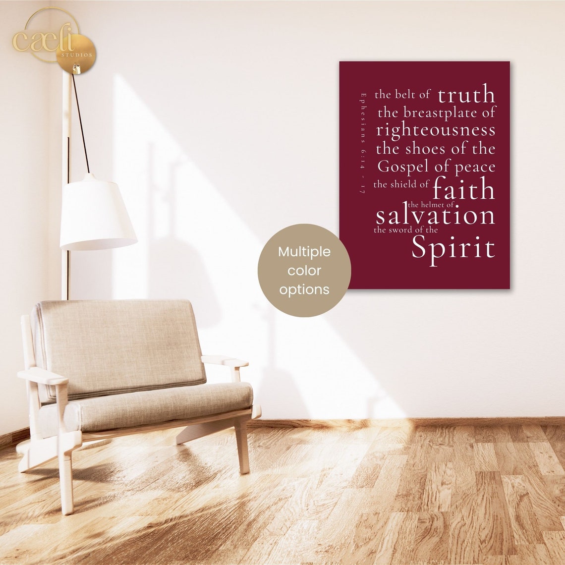 Armor of God Christian Wall Art Protection Prayer Scripture Quote Wall ...