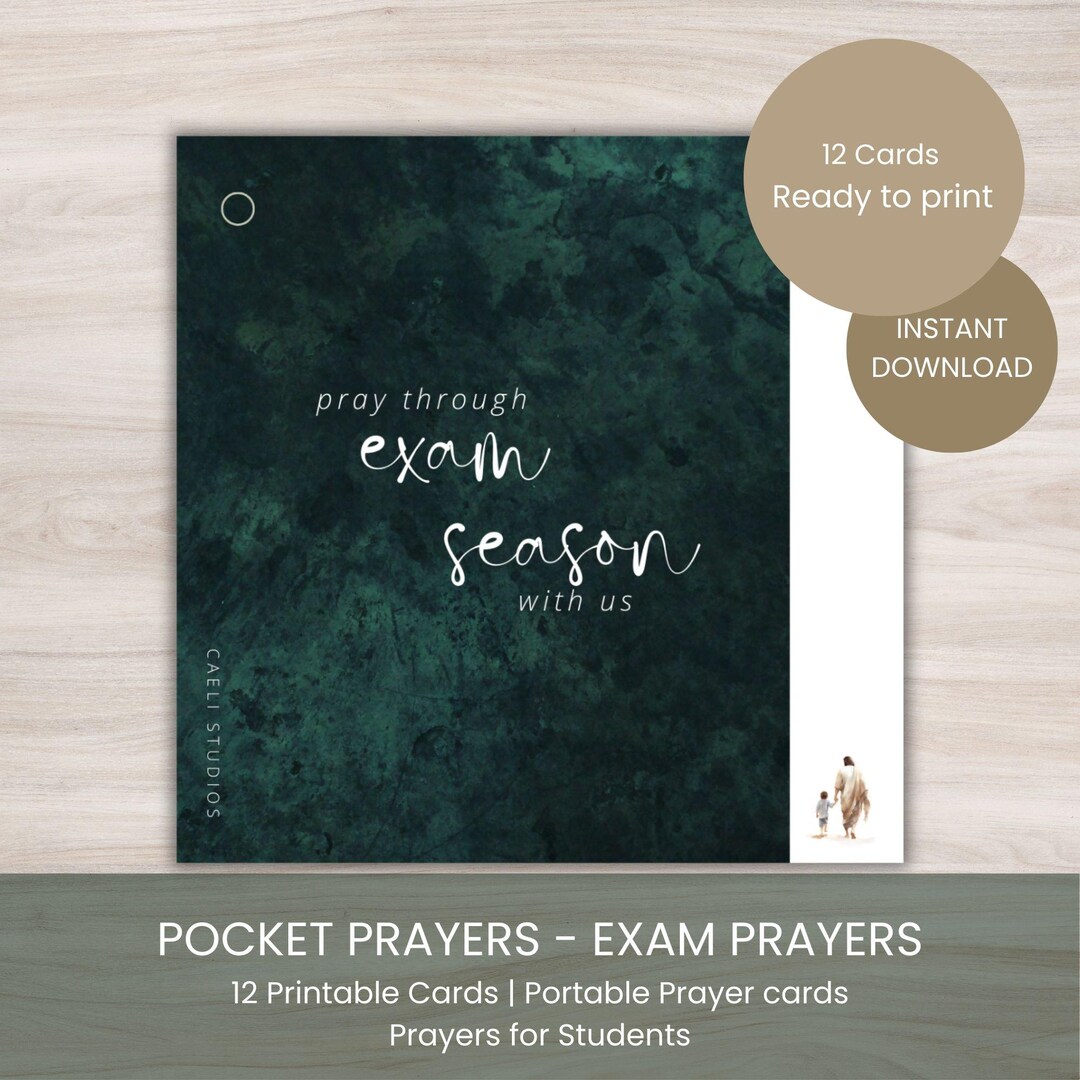 Exam Prayer Booklet Printable Student Prayers Digital Catholic Study ...