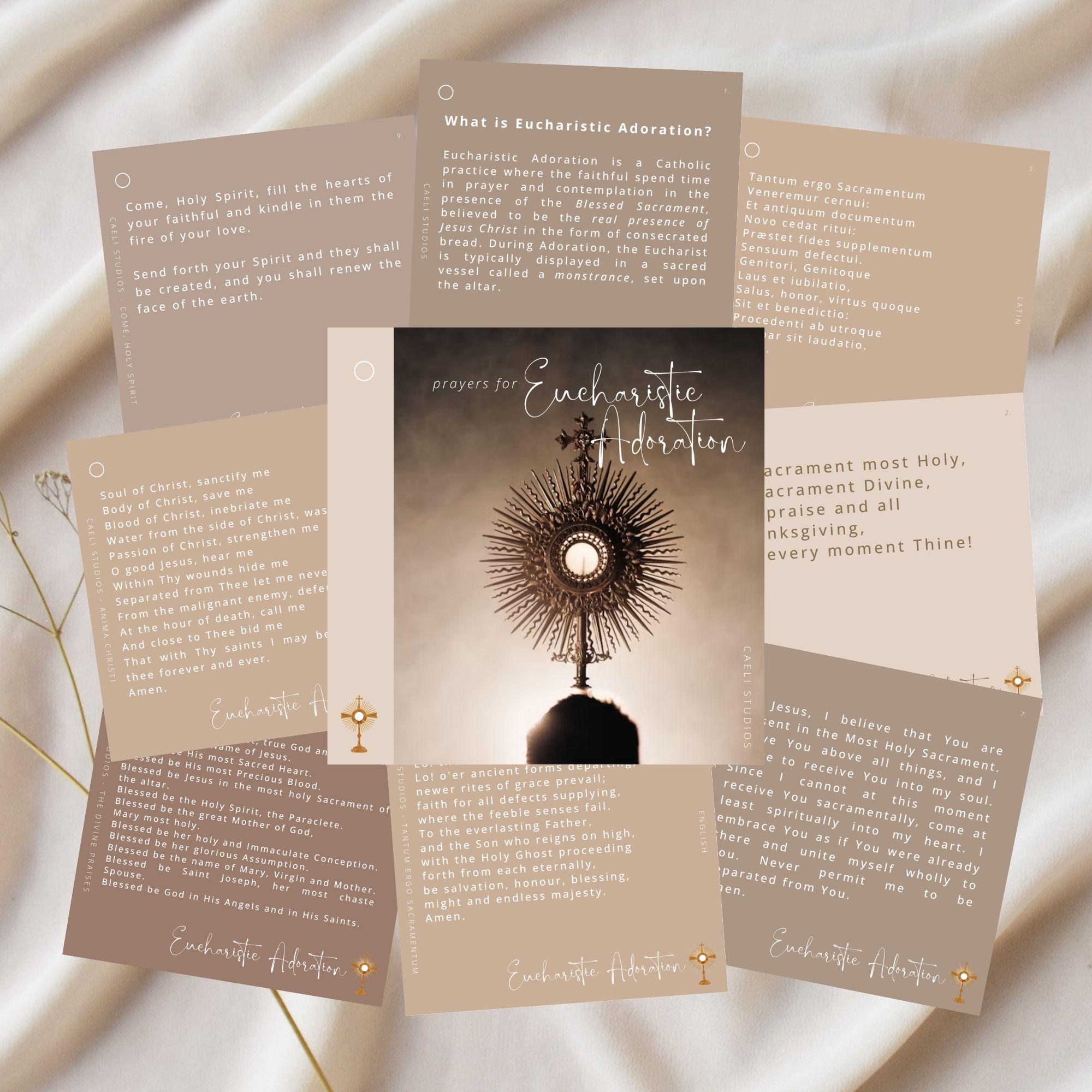Eucharistic Adoration Printable Prayer Booklet Catholic Prayers for ...