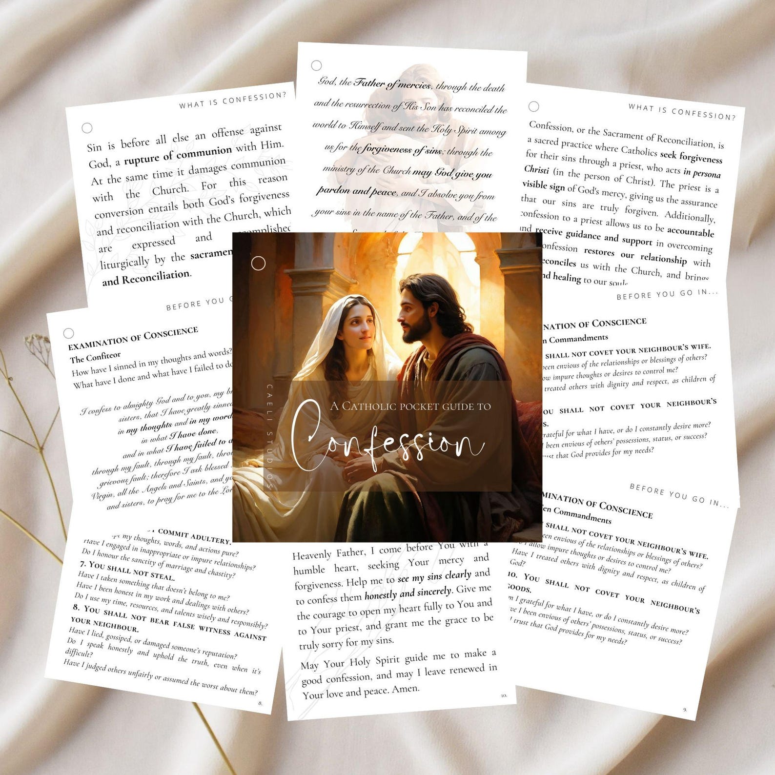 Confession Printable Guide Sacrament of Reconciliation Digital Catholic ...