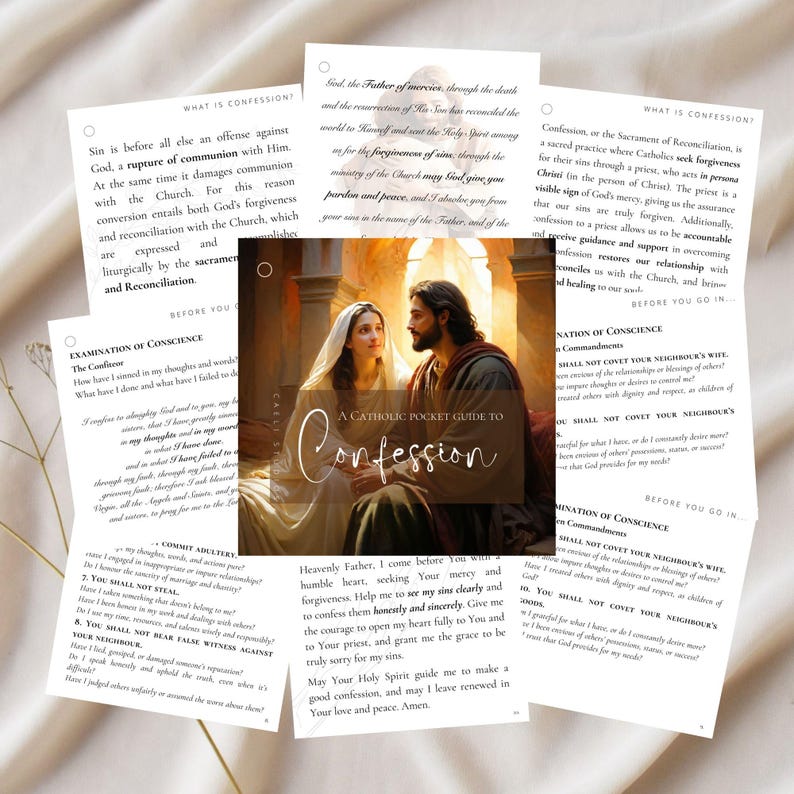 Confession Printable Guide Sacrament of Reconciliation Digital Catholic ...