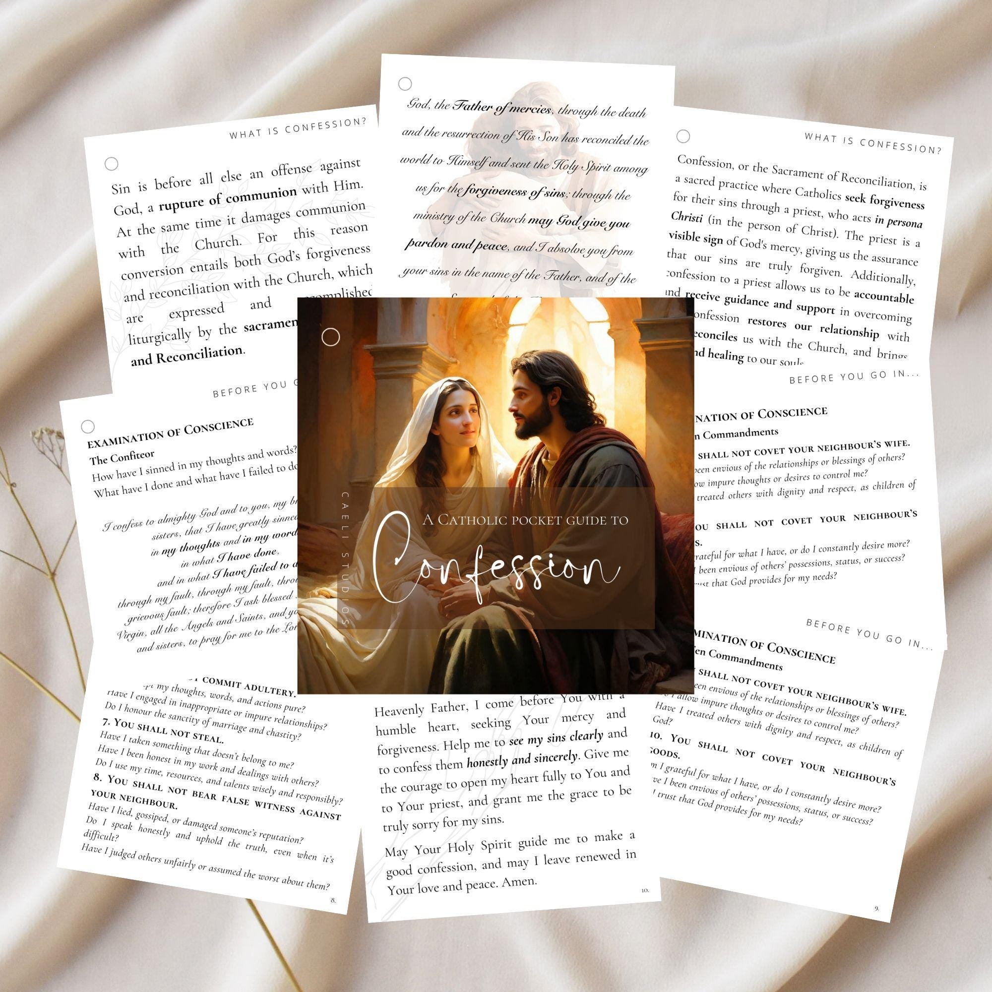 Confession Printable Guide Sacrament of Reconciliation Digital Catholic ...