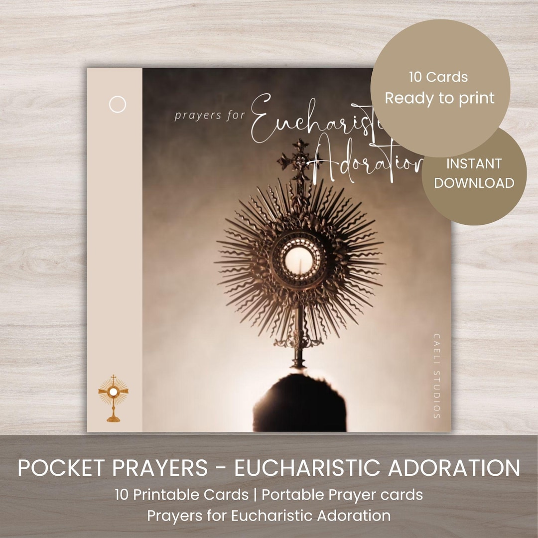Eucharistic Adoration Printable Prayer Booklet Catholic Prayers for ...