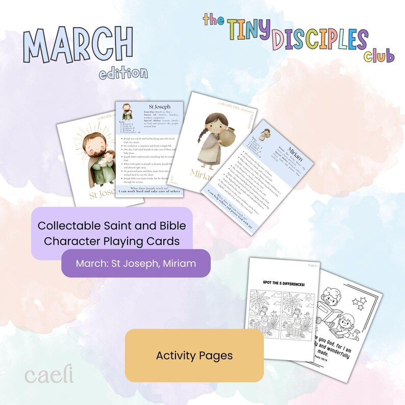Catholic Kids Activity Box March Printable Subscription Box St Joseph ...
