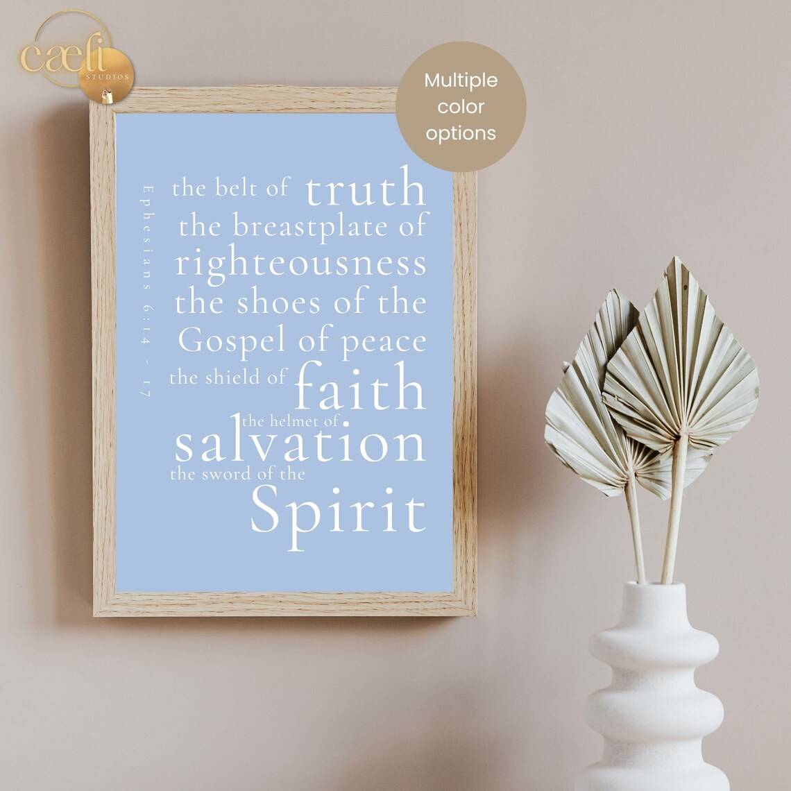 Armor of God Christian Wall Art Protection Prayer Scripture Quote Wall ...