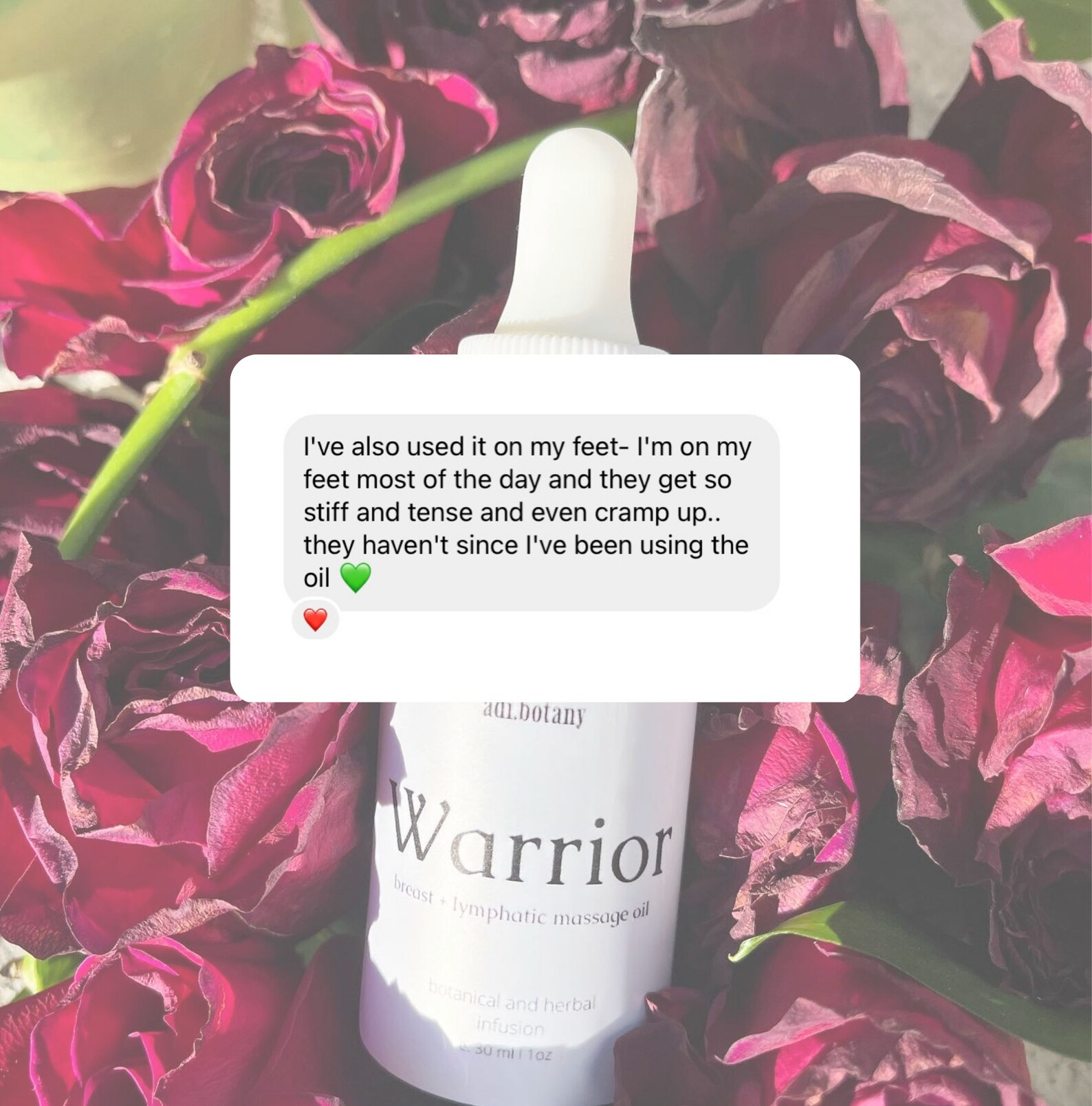 Warrior Breast & Lymphatic Massage Oil 100% Organic Botanical and ...