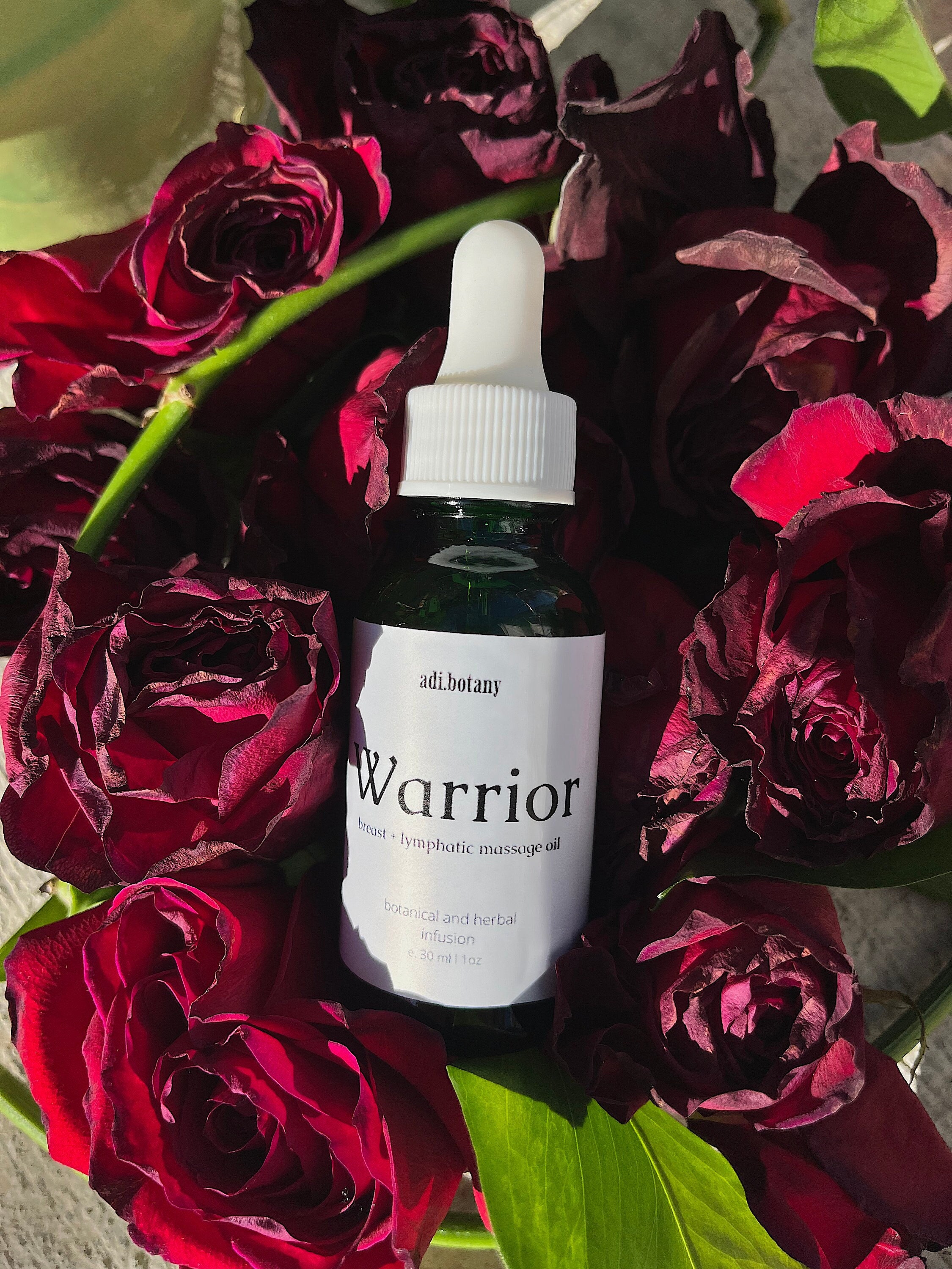 Warrior Breast & Lymphatic Massage Oil 100% Organic Botanical and ...