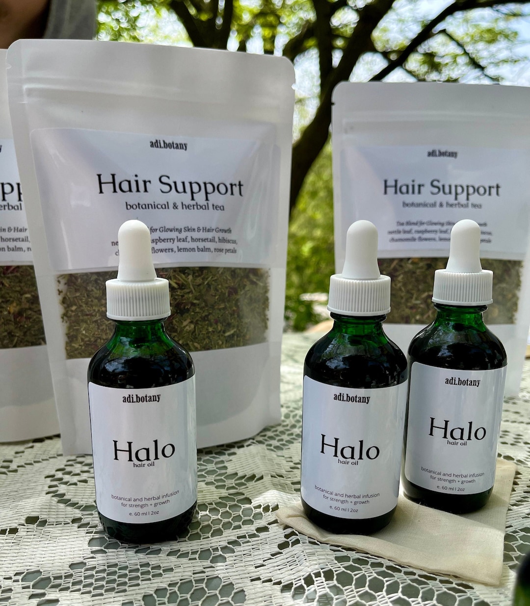 Halo Hair Oil I 100% Organic Herbal Hair Oil for Growth & Strength - Etsy