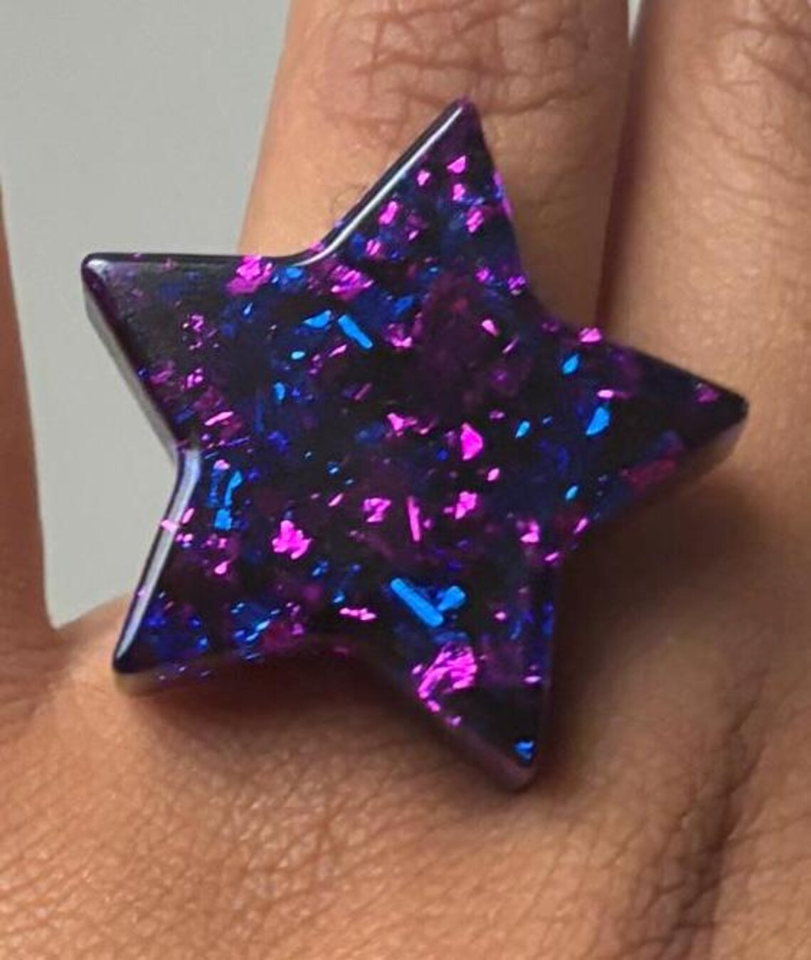 Chunky Resin Star Rings - Etsy