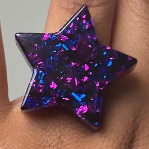 Chunky Resin Star Rings - Etsy