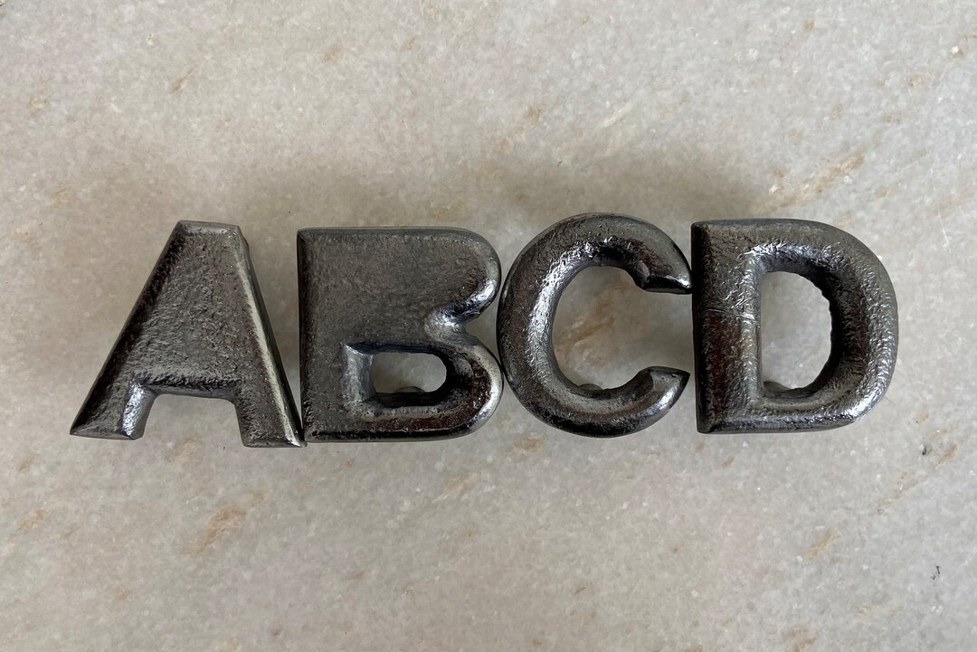 Cast Iron ABCD Knob, Kitchen Cabinet Knobs, Wardrobe Knobs, Black Cast ...