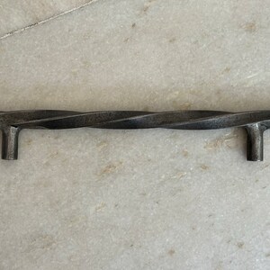 Handmade Twisted Iron Handle: Rustic Cabinet & Drawer Pull - Etsy