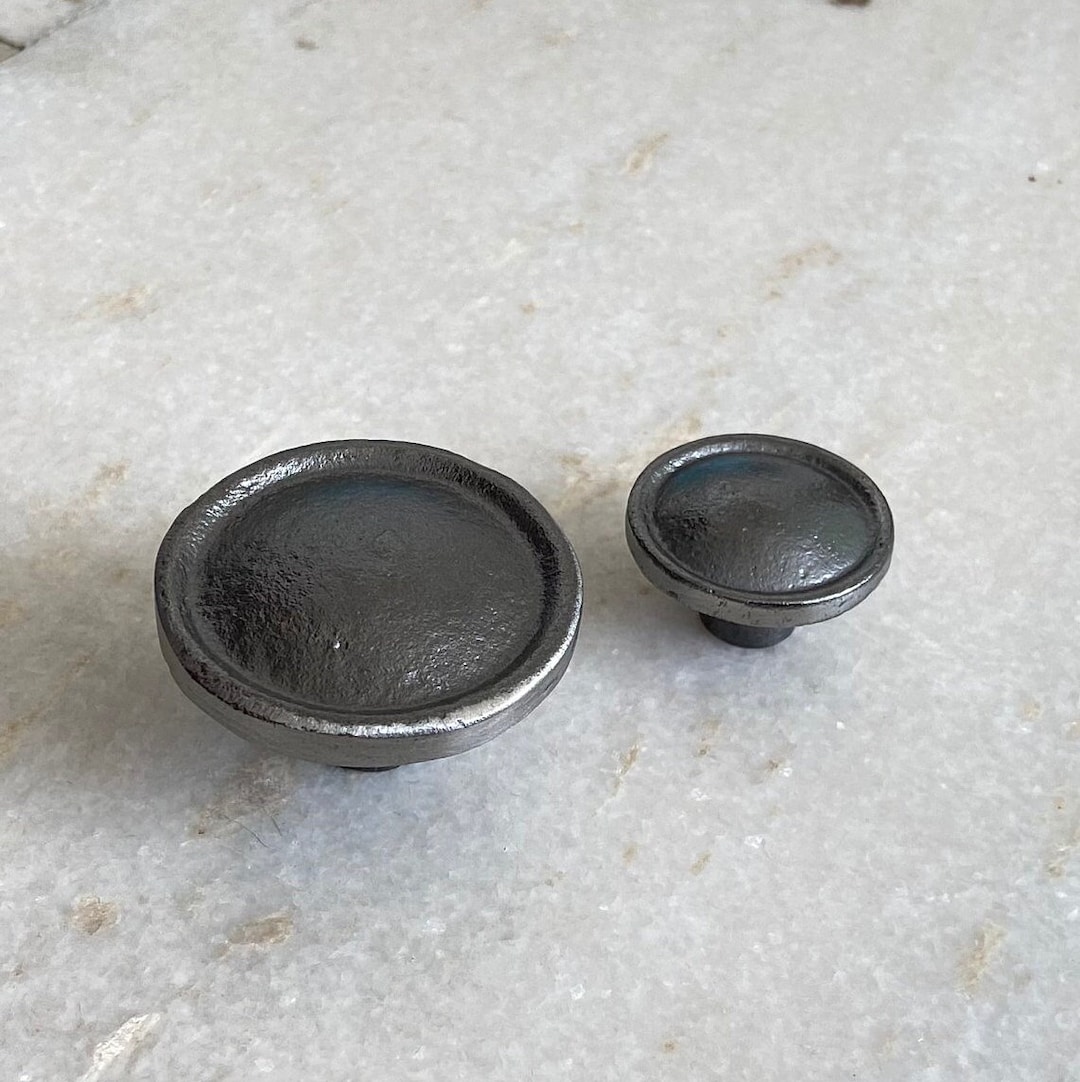 Cast Iron Round Knob, Kitchen Cabinet Knobs, Wardrobe Knobs, Black Cast ...