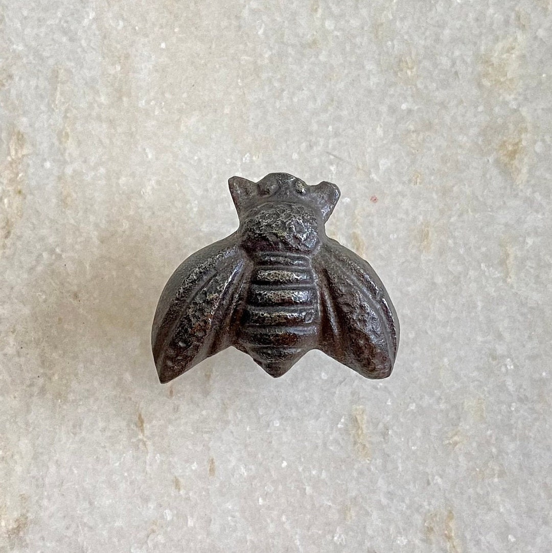 Rustic Cast Iron Bee Knob: Kitchen Cabinet Drawer Pull - Etsy