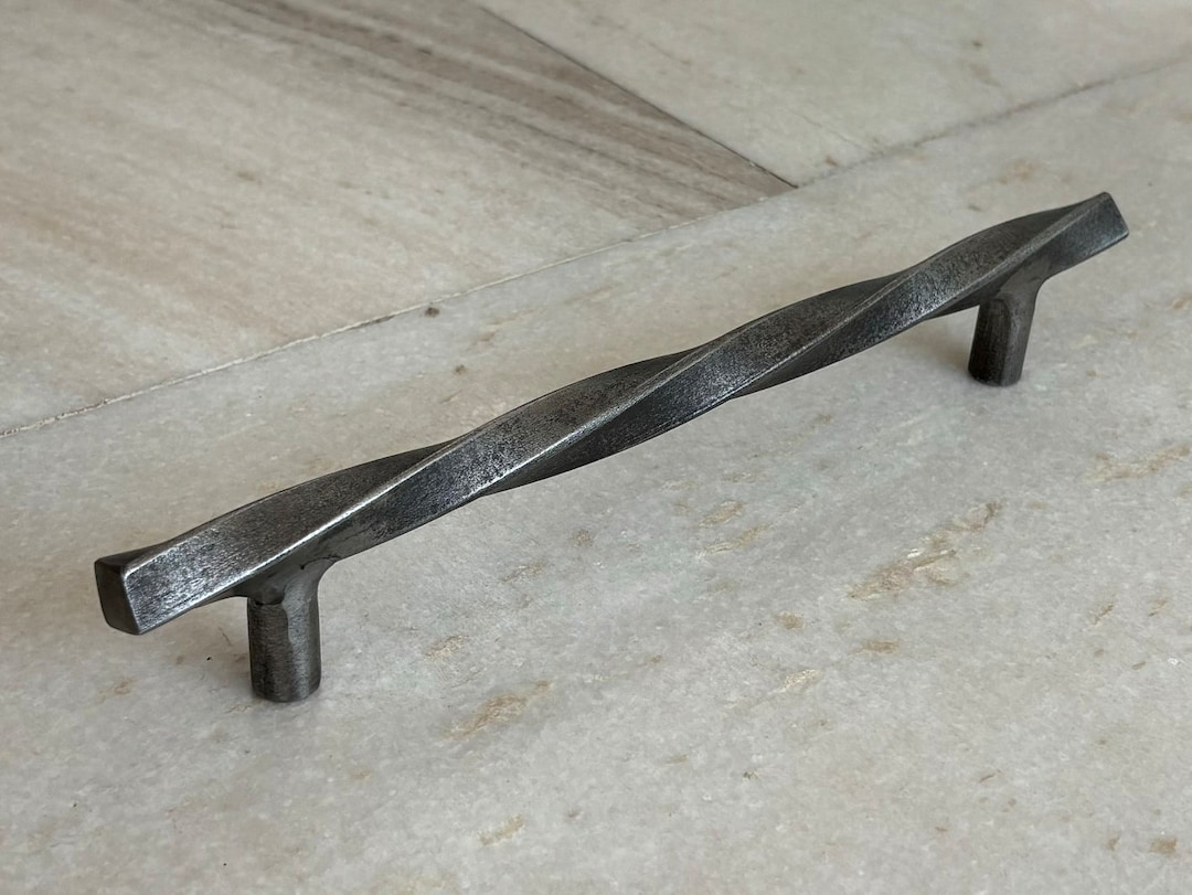 Iron Twisted Handles, Kitchen Cabinet Handles, Wardrobe Handles, Black ...