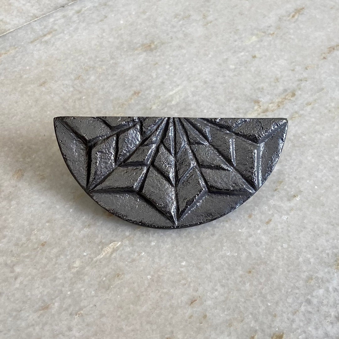 Cast Iron Half Flower Knob, Kitchen Cabinet Knobs, Wardrobe Knobs, Black Cast Iron Knobs, Rustic ...