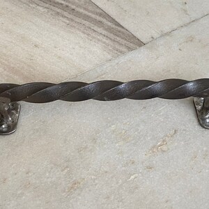 Twisted Iron Barn Handle: Rustic Black Door/wardrobe Pull - Etsy