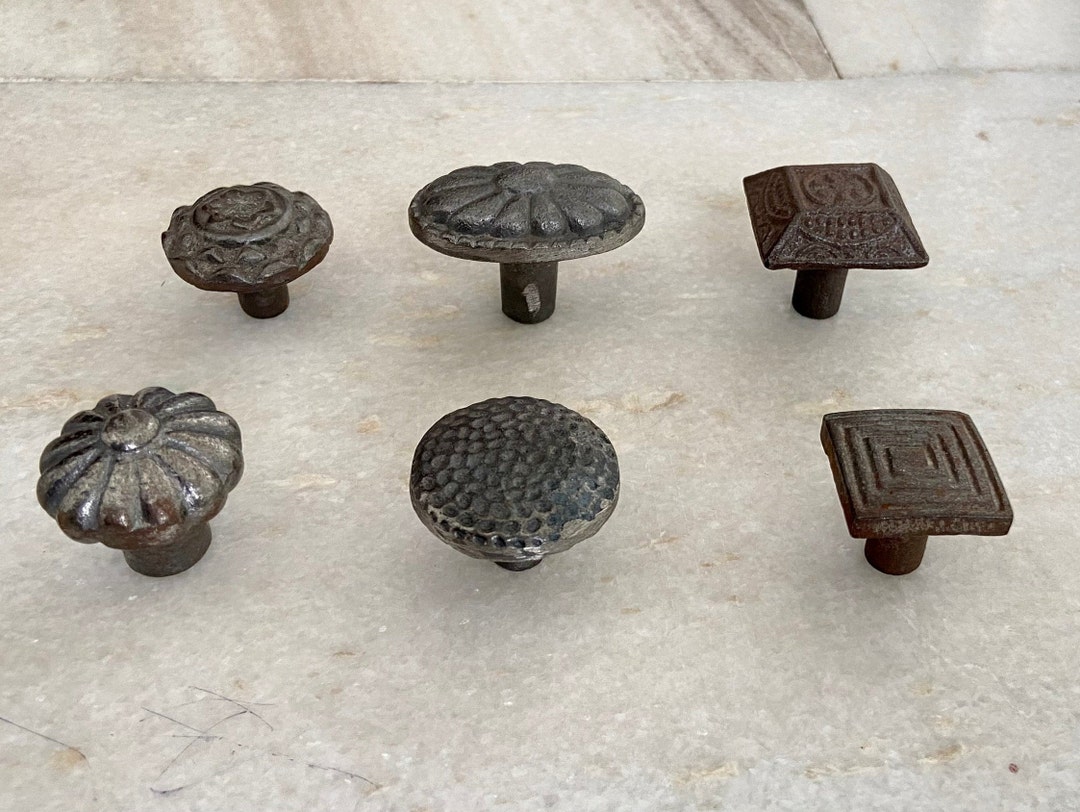 Iron Knobs, Cast Iron Cabinet Knobs Antique Style Drawer Cupboard Door ...