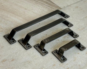 Iron Simple Handle, Kitchen Cabinet Handles, Wardrobe Handles, Black ...