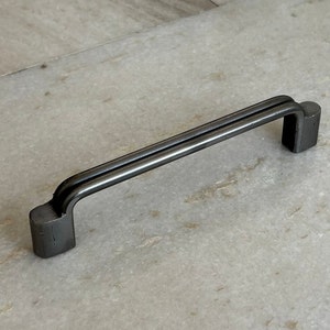 Rustic 2 Rod Iron Handle: Kitchen Cabinet, Wardrobe Drawer Pull - Etsy