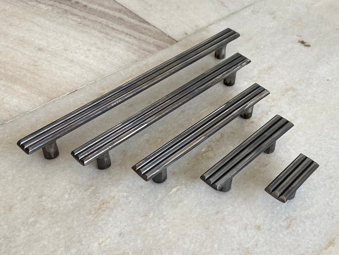 Iron Handles and Knob, Kitchen Cabinet Handles, Wardrobe Handles, Black ...