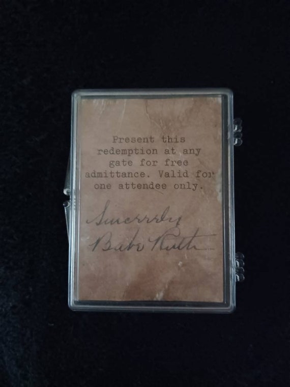 Babe Ruth Signed Baseball Card