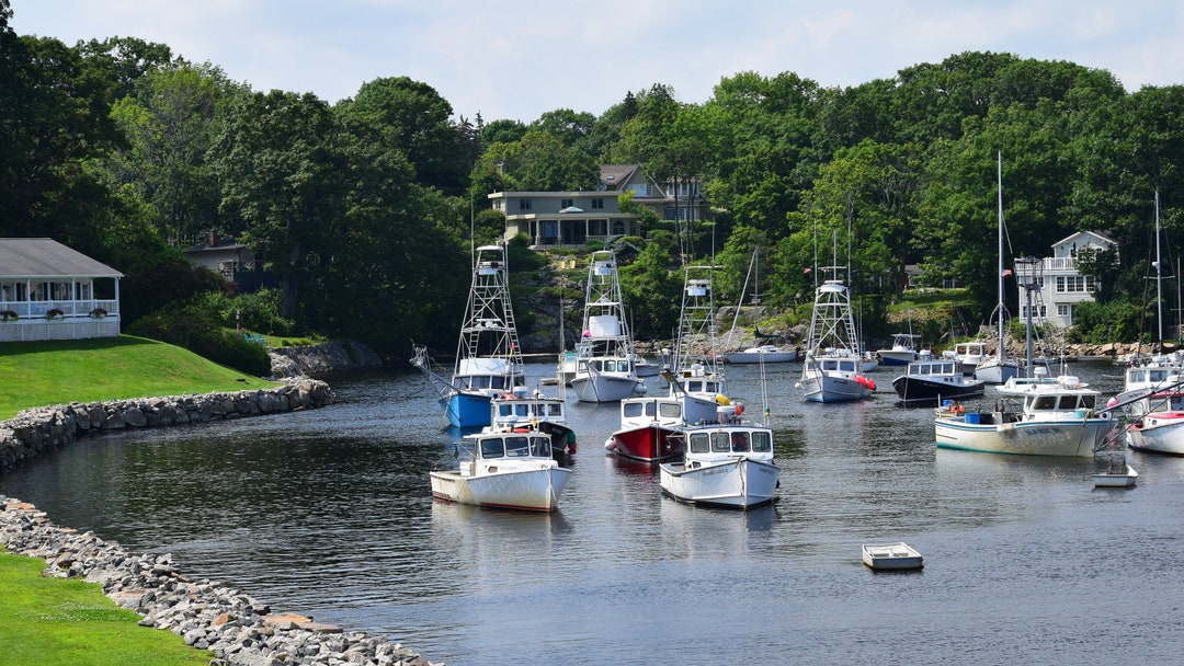Perkins Cove Ogunquit Maine Marginal Way Maine Wall Art - Etsy