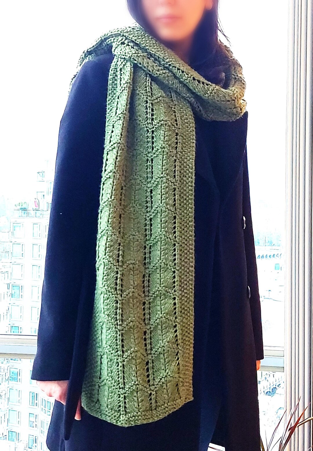 Handmade Wool Scarf – Soft Light Green Scarf – Luxurious, Elegant ...