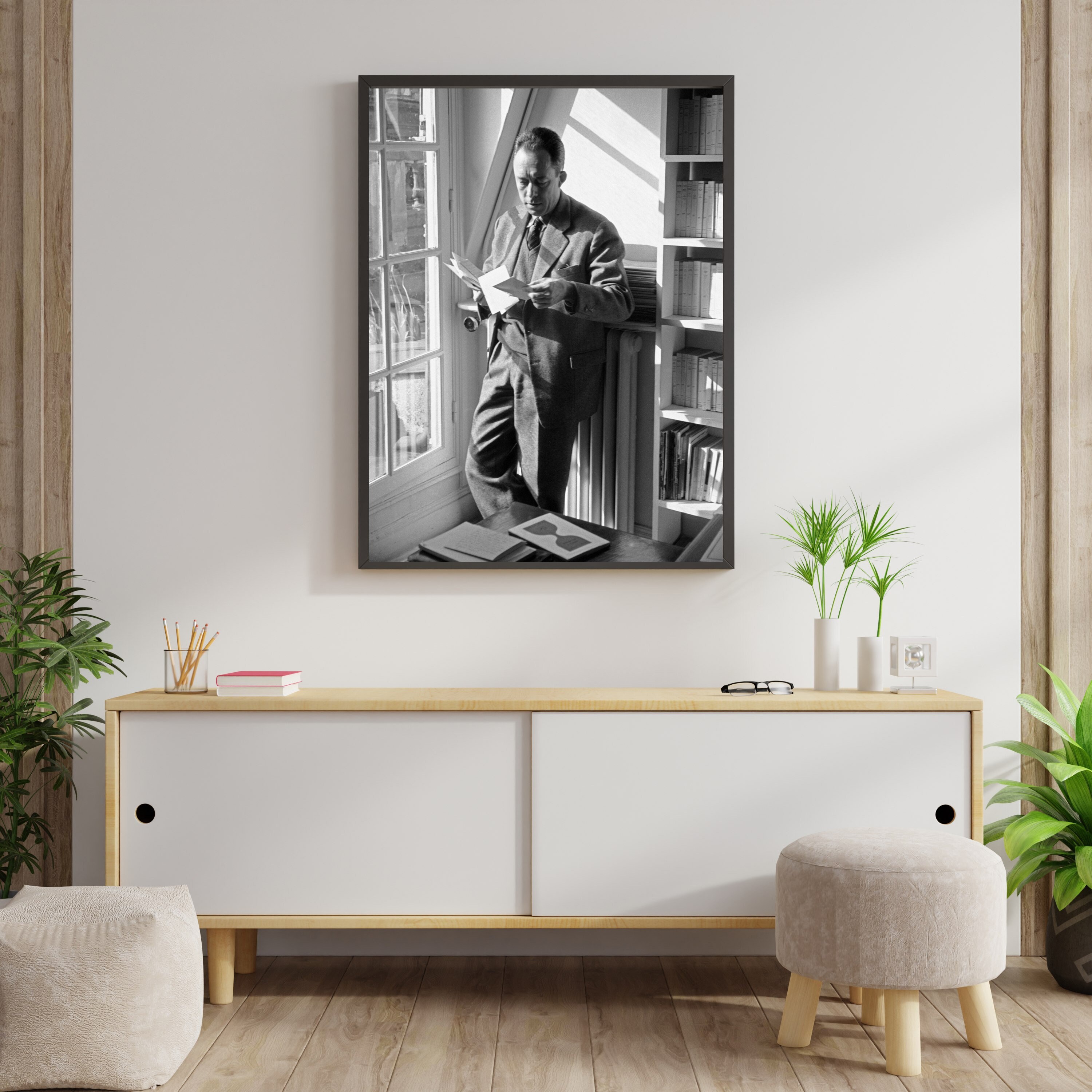 Albert Camus vintage photograph retro wall art Albert | Etsy