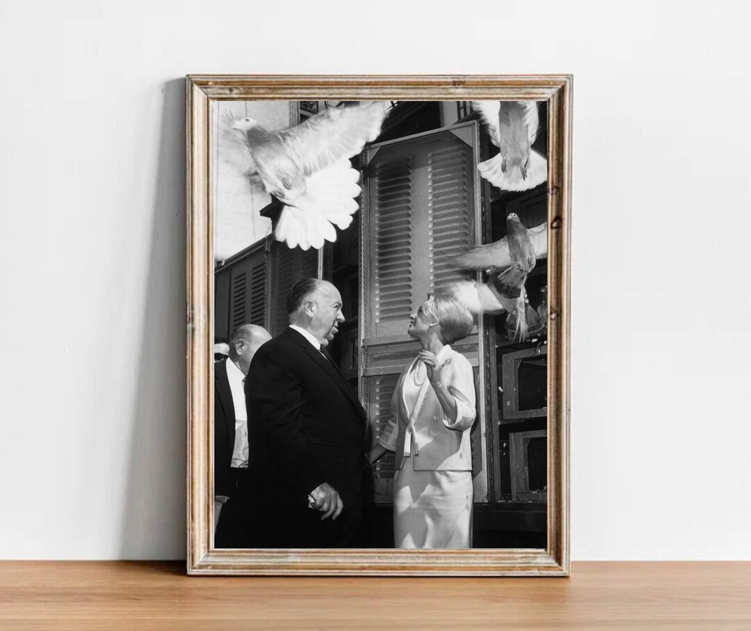 Tippi Hedren and Alfred Hitchcock Vintage Photo Print - Classic ...