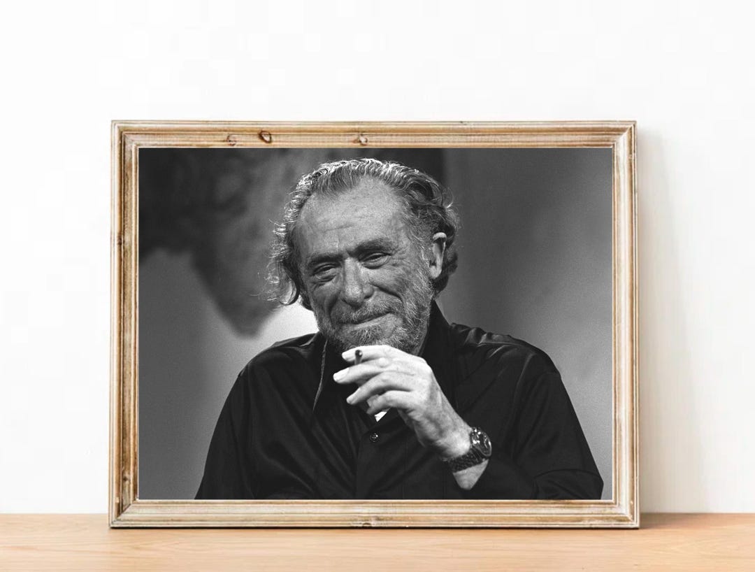 Charles Bukowski Vintage Photograph - Retro Wall Art - Bukowski Photo ...